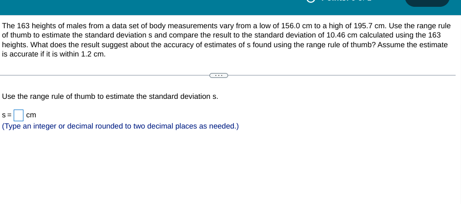 Solved The 163 heights of males from a data set of body | Chegg.com
