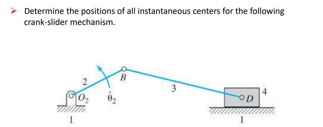 Solved Determine the positions of all instantaneous centers | Chegg.com