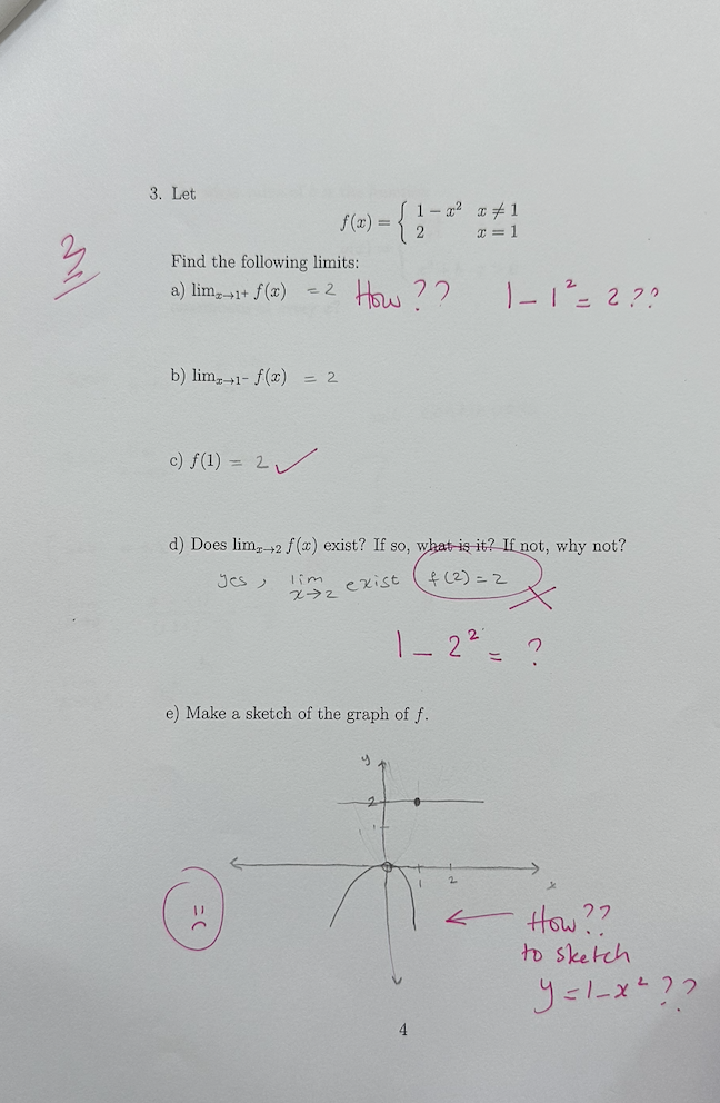 Solved Letf(x)={1-x2,x≠12,x=1Find the following | Chegg.com