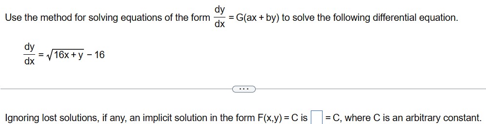 Solved Use the method for solving equations of the form | Chegg.com
