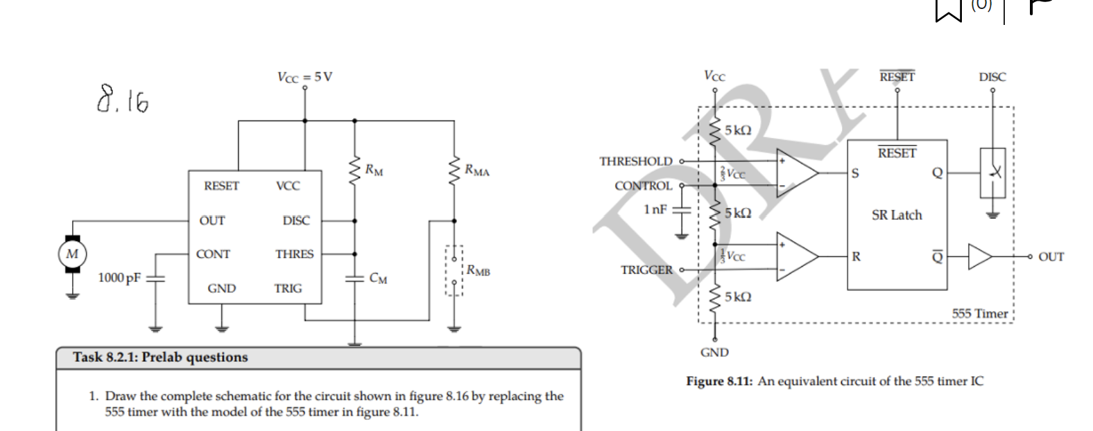 1. Draw the complete schematic for the circuit shown | Chegg.com