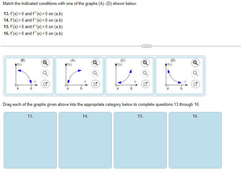 Solved Match the indicated conditions with one of the graphs | Chegg.com