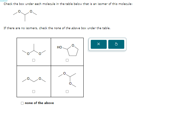 Solved Check the box under each molecule in the table below | Chegg.com