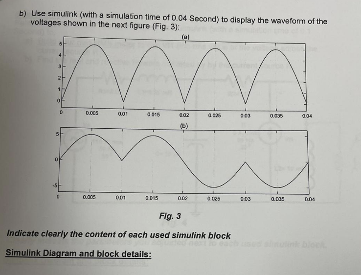 Solved Question 3: (10 marks) a) Use simulink (use a | Chegg.com