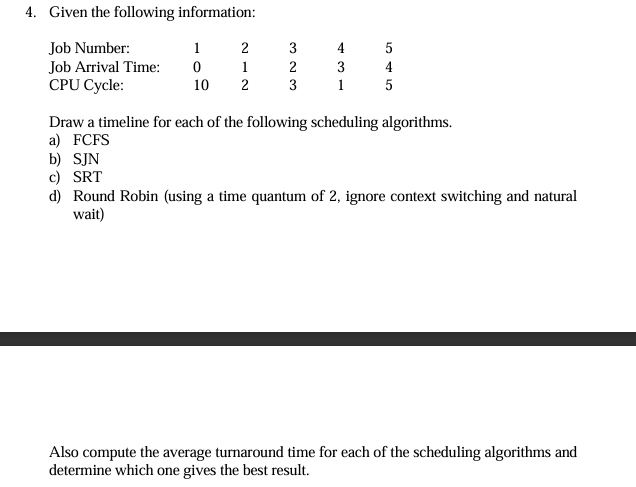 Solved Given the following information:Draw a timeline for | Chegg.com