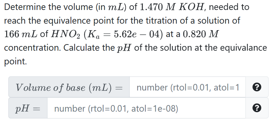 Solved Determine the volume (in mL) of 1.470 M KOH, needed | Chegg.com