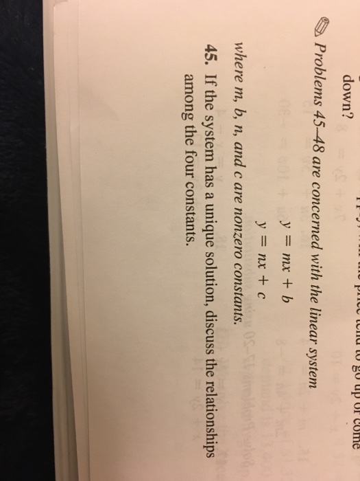 Solved down? Problems 45-48 are concerned with the linear | Chegg.com