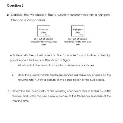 Solved a. Consider the two blocks in Figure which represent | Chegg.com