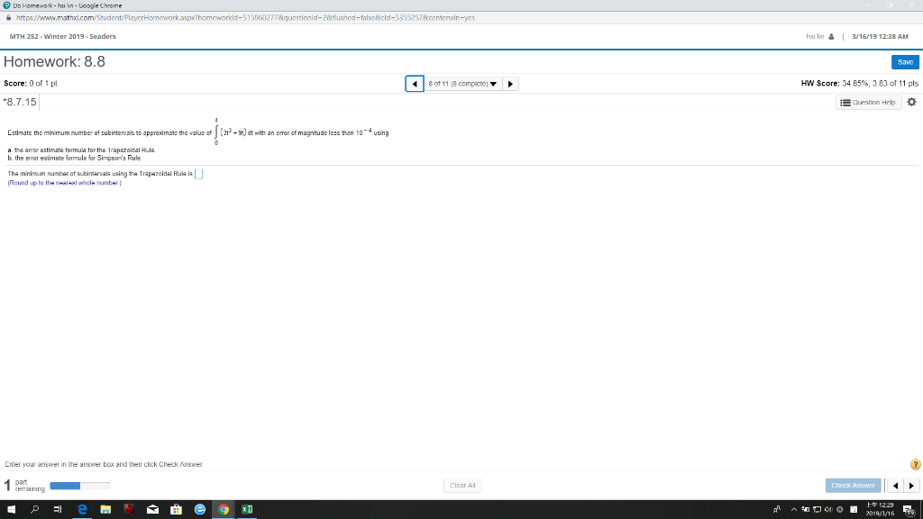 Solved ? Do Homework-ha lin-Google Chrome | Chegg.com