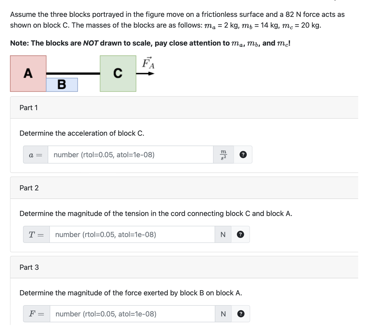 Solved Assume the three blocks portrayed in the figure move | Chegg.com