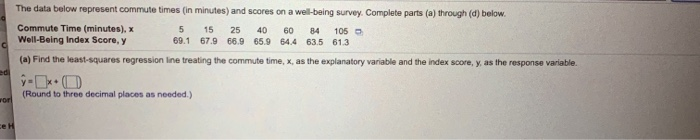 Solved The data below represent commute times (in minutes) | Chegg.com