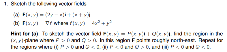 Solved Sketch the following vector | Chegg.com