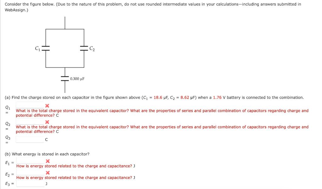 Solved (a) Find the charge stored on each capacitor in the | Chegg.com
