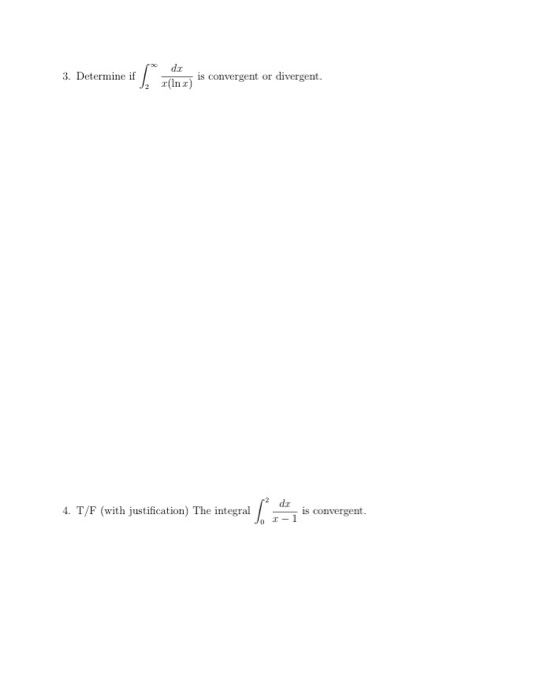 Solved 2. We will evaluatedr. (This improper integral occurs | Chegg.com
