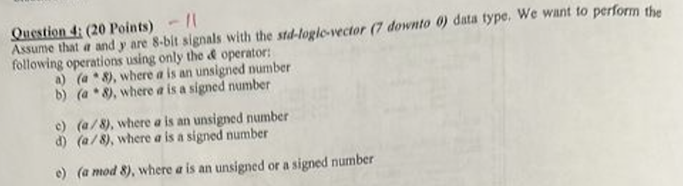 Solved Question : (20 Points) 11 Assume that a and y are | Chegg.com