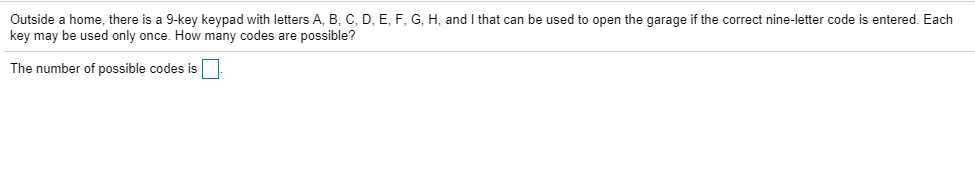 Solved Outside a home, there is a 9-key keypad with letters | Chegg.com