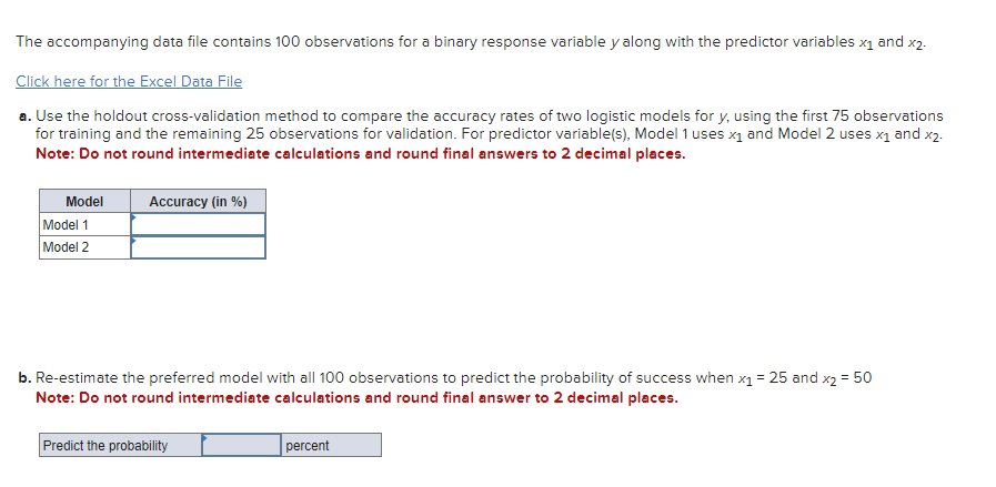 Solved The accompanying data file contains 100 observations | Chegg.com