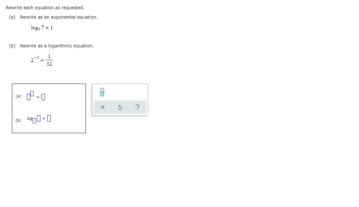 Solved Rewrite Each Equation As Requested A Rewrite As An