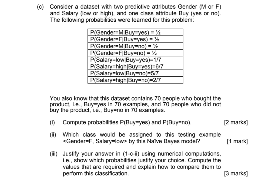 Solved (c) Consider a dataset with two predictive attributes | Chegg.com