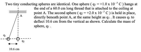 Solved Two tiny conducting spheres are identical. One sphere | Chegg.com
