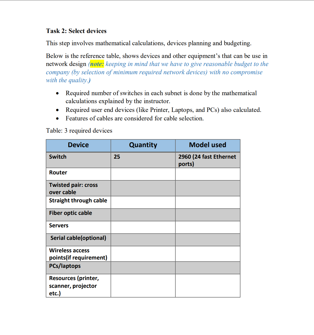 network topology UpdatedPhase 2:Task 1: Design the | Chegg.com