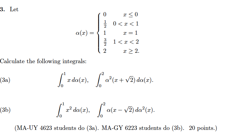 Solved 3. Let 0 a(x) -1 3 -1 2 r 2. Calculate the following | Chegg.com