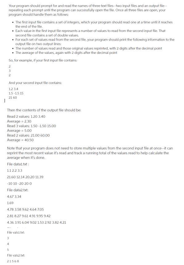 Solved Your program should prompt for and read the names of | Chegg.com