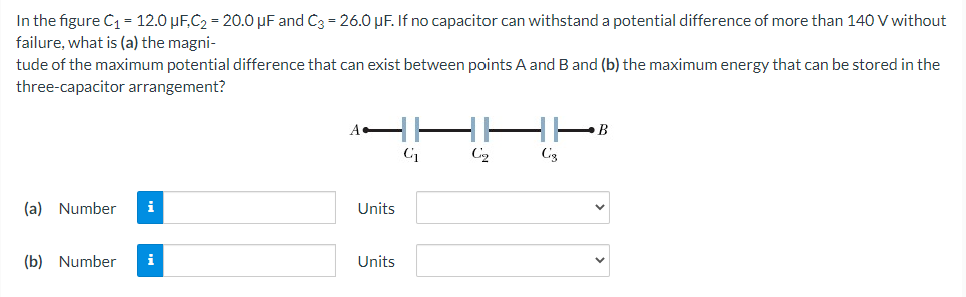 Solved In the figure C1=12.0μF,C2=20.0μF and C3=26.0μF. If | Chegg.com
