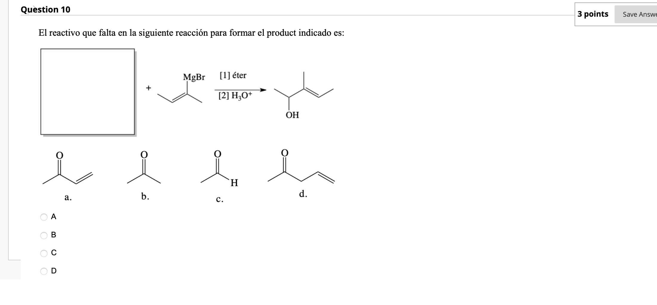 Solved The missing reactant in the following reaction to | Chegg.com