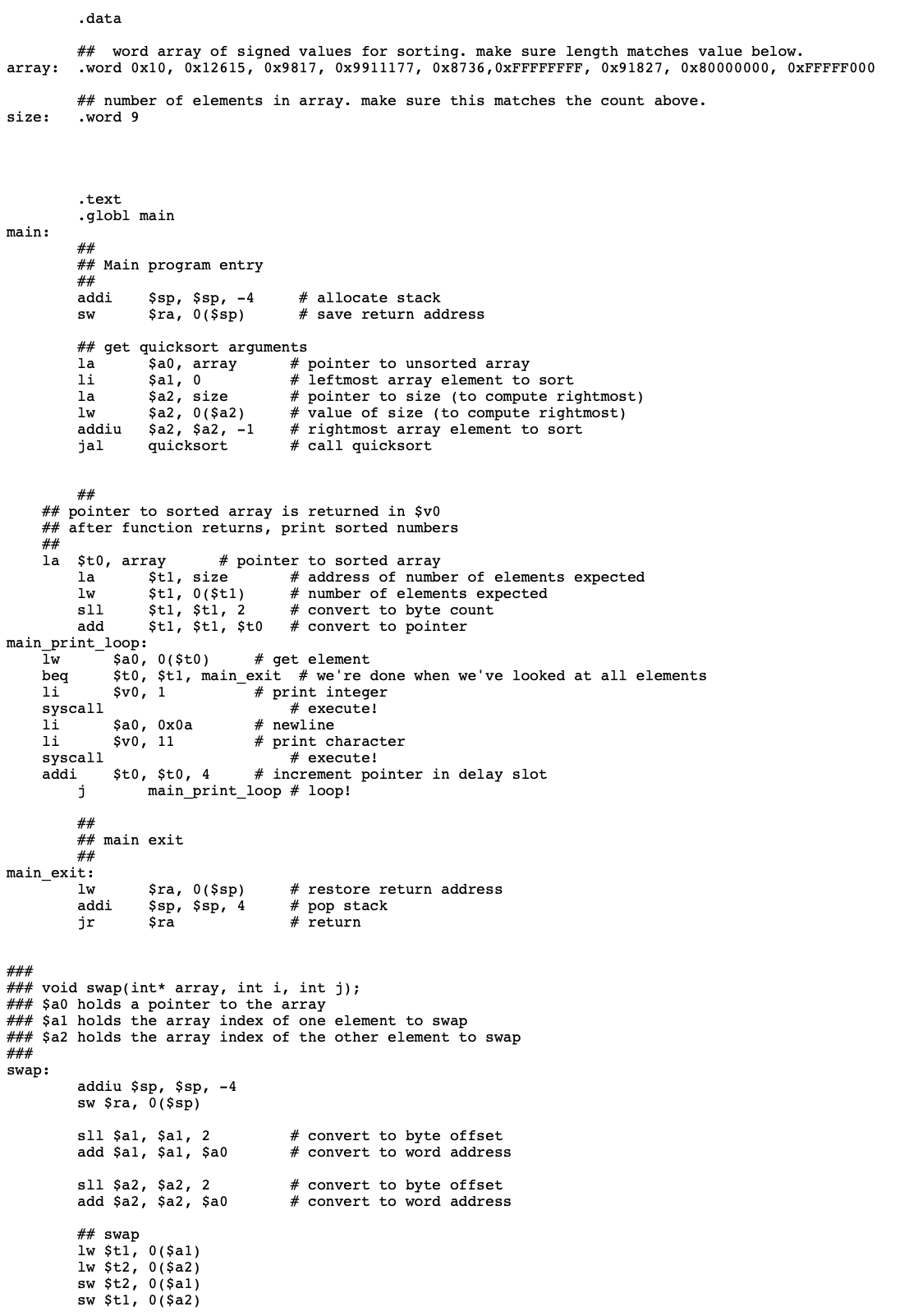 Solved Quicksort is a recursive, average-case O(NlogN) | Chegg.com