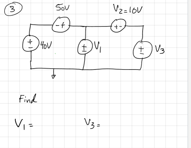 Solved (3)FindV1=,V3= | Chegg.com