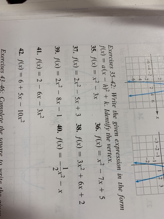 Solved T-3-2 -1, 6 Exercises 35–42: Write the given | Chegg.com
