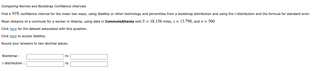 Solved Comparing Normal and Bootstrap Confidence Intervals | Chegg.com