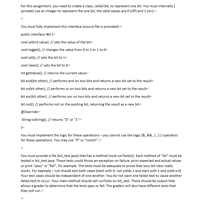 Solved For this assignment, you need to create a class, | Chegg.com