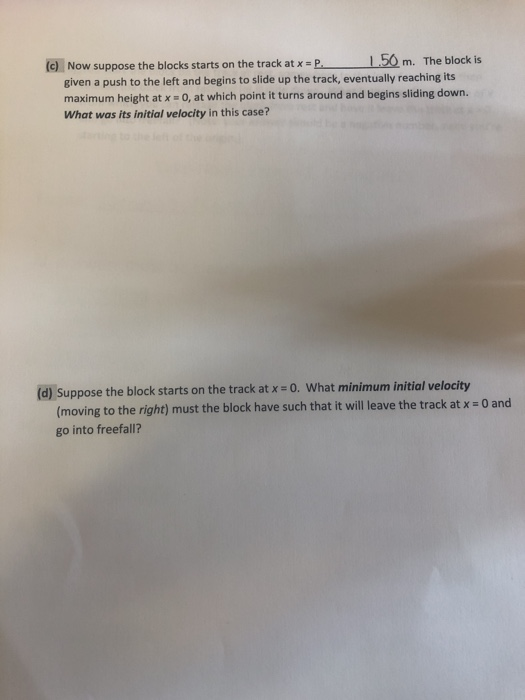 Solved SECTION 4 A small block slides down a frictionless | Chegg.com