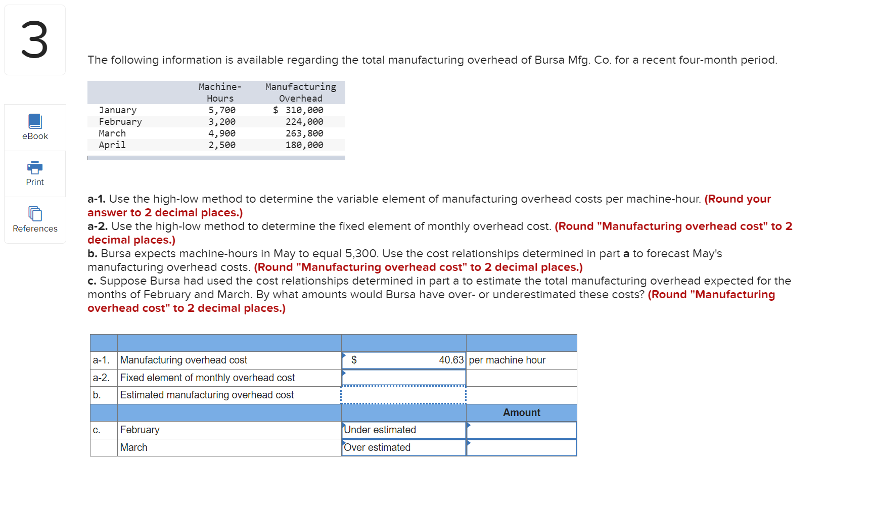 Solved a-1. Use the high-low method to determine the | Chegg.com