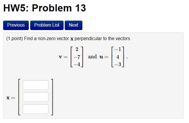 Solved HW5: Problem 13 PreviouS Problem List Next (1 point) | Chegg.com