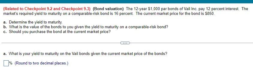 Solved (Related to Checkpoint 9.2 and Checkpoint 9.3) (Bond | Chegg.com