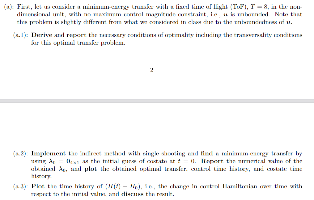 Solved Problem 2 Optimal Low Thrust Orbit Transfer In This 