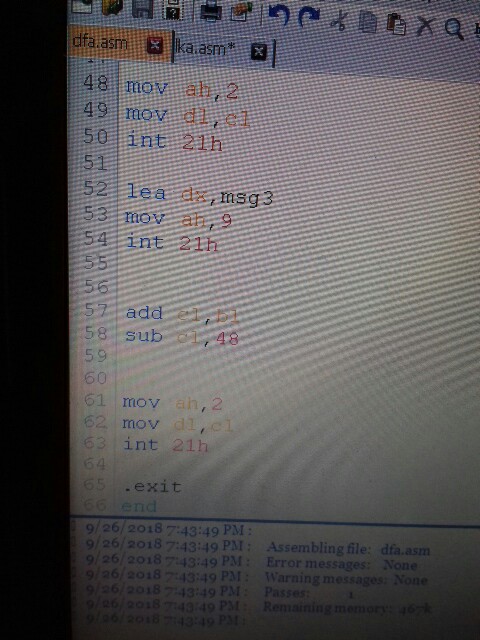 Solved GUI Turbo Assembler x64 Version 3.0.1 File Edit Tools | Chegg.com