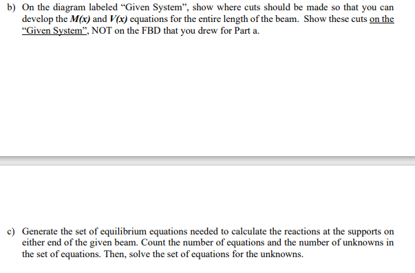 Solved a) In the space provided below, draw the FBD for the | Chegg.com