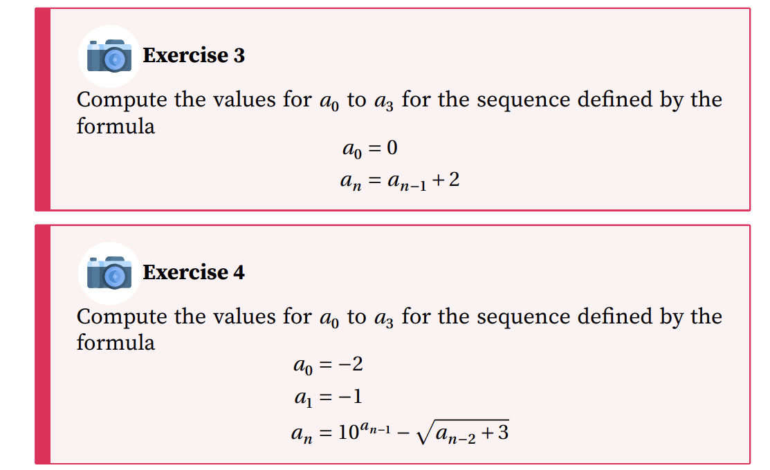 Solved Compute the values for a0 to a3 for the sequence | Chegg.com