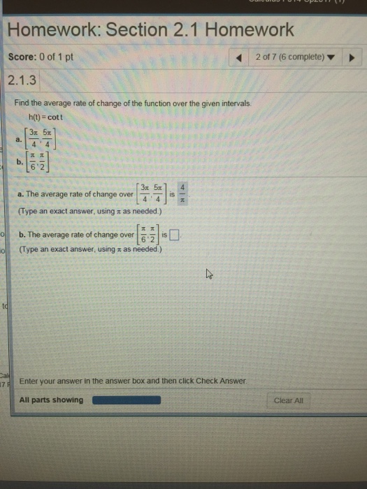 Solved Find the average rate of change of the function over | Chegg.com