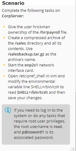 Solved Scenario Complete the following tasks on CorpServer: | Chegg.com