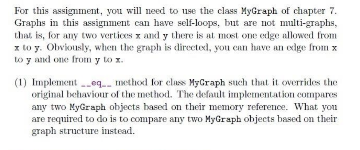 For this assignment, you will need to use the class | Chegg.com