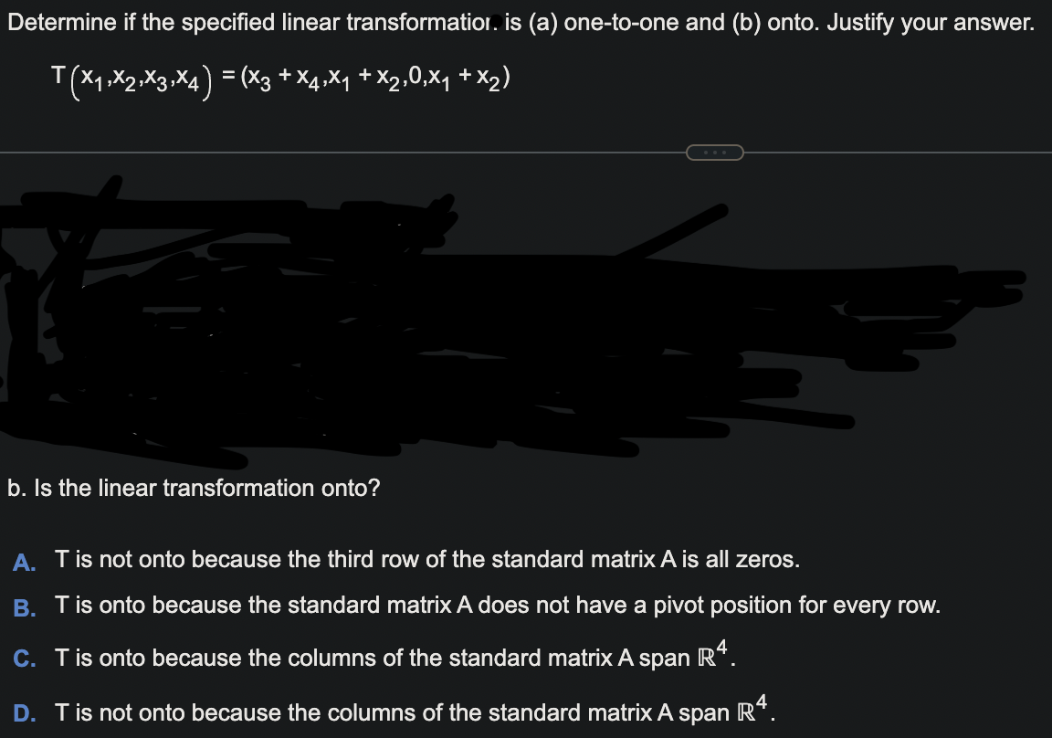 Solved Determine if the specified linear transformation. is | Chegg.com