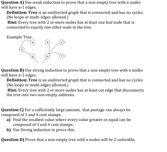 Solved Question A) Use weak induction to prove that a | Chegg.com