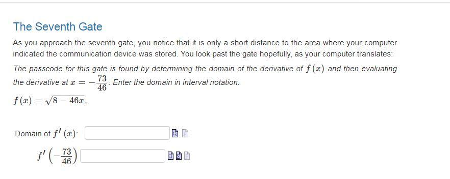 Solved The Seventh Gate As you approach the seventh gate, | Chegg.com