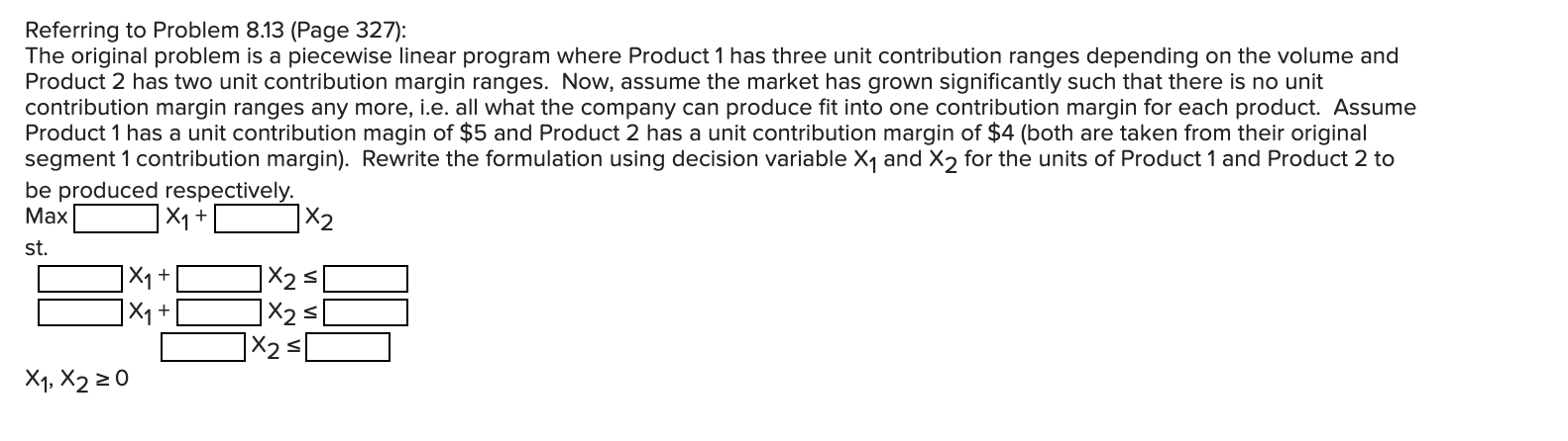 Solved 8.13. Suppose that separable programming has been | Chegg.com