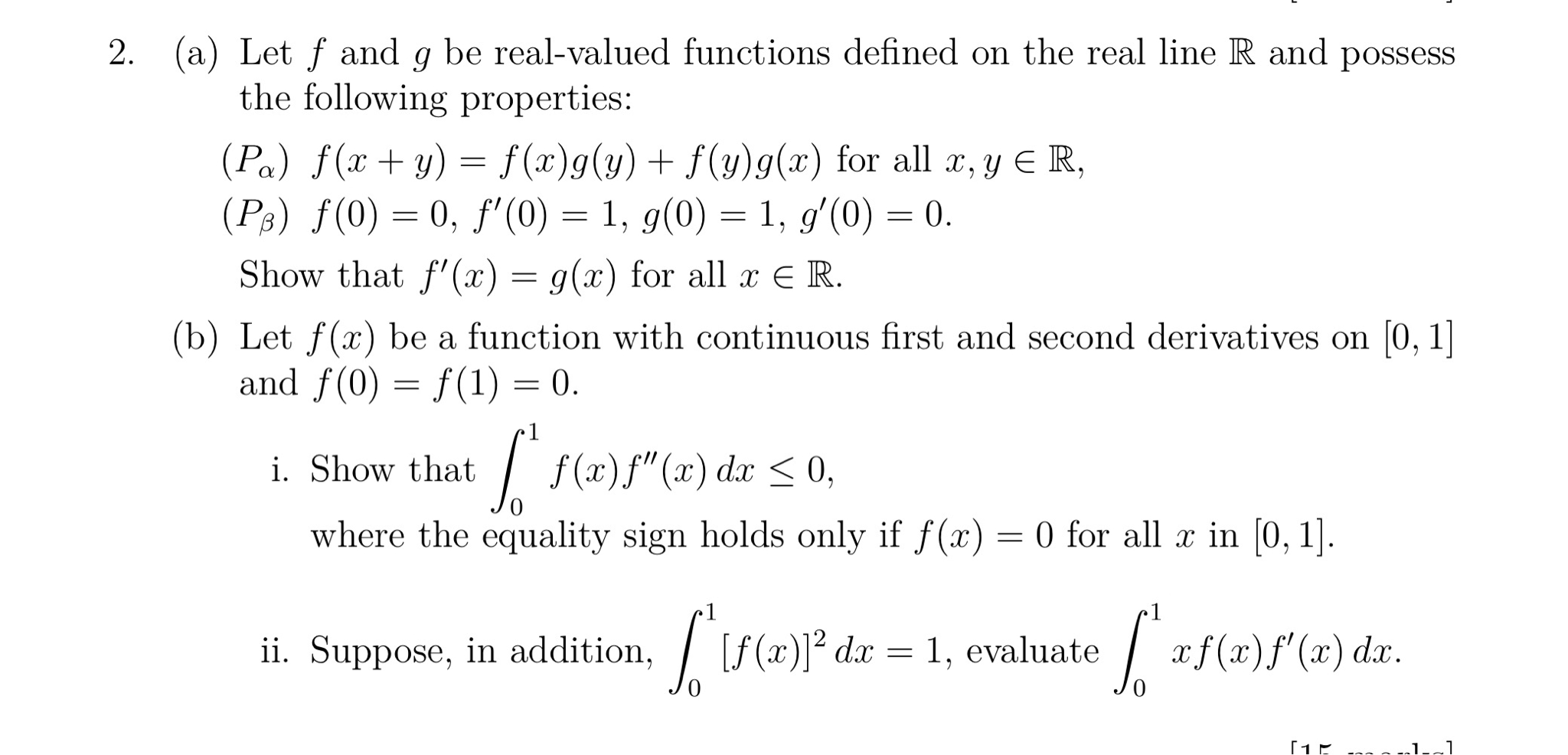 Solved (a) ﻿Let f ﻿and g ﻿be real-valued functions defined | Chegg.com